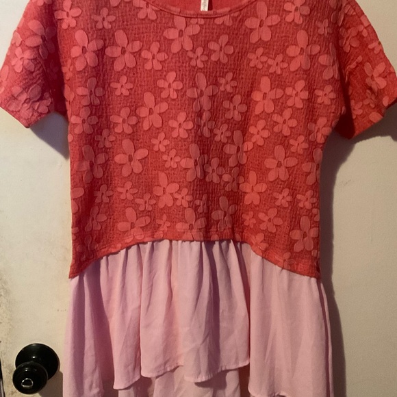 Styled Angel | Tops | Styled Angel Womens Floral Pink Layered Top ...
